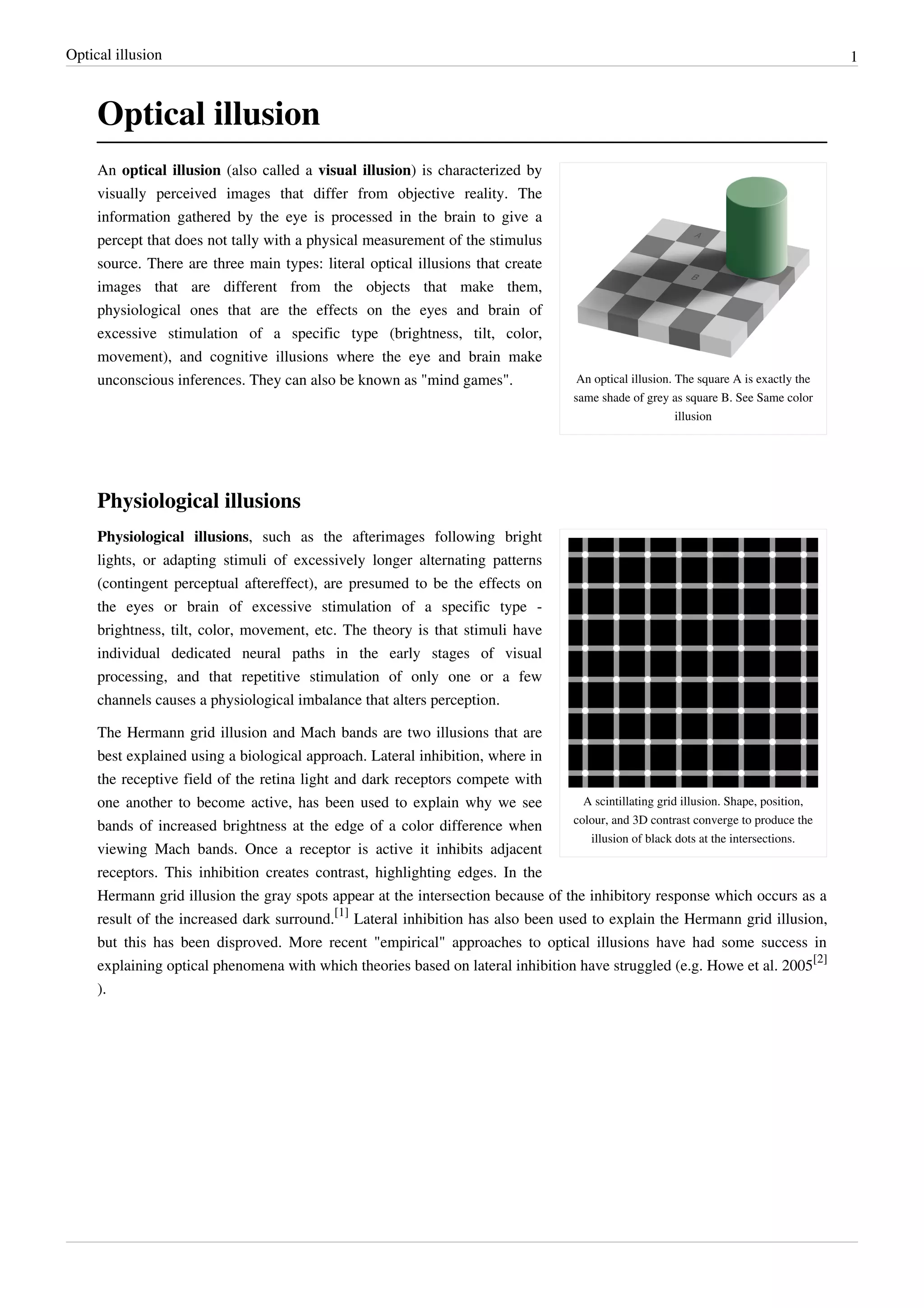 Visual illusions | PDF