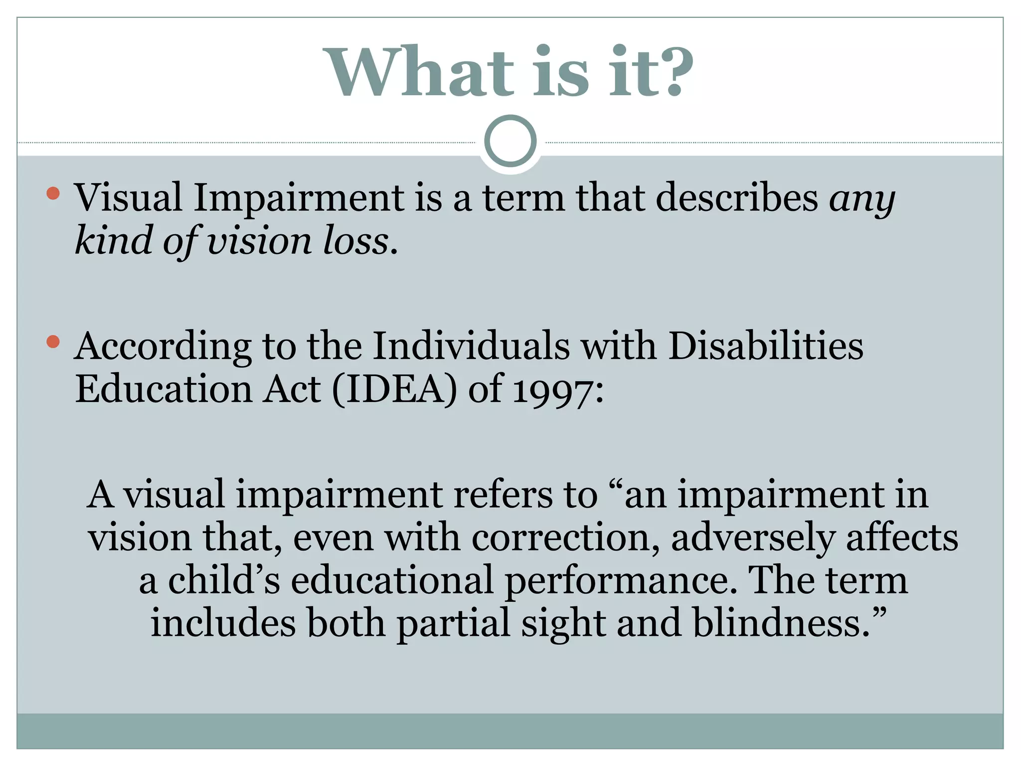 Visual impairment | PPT