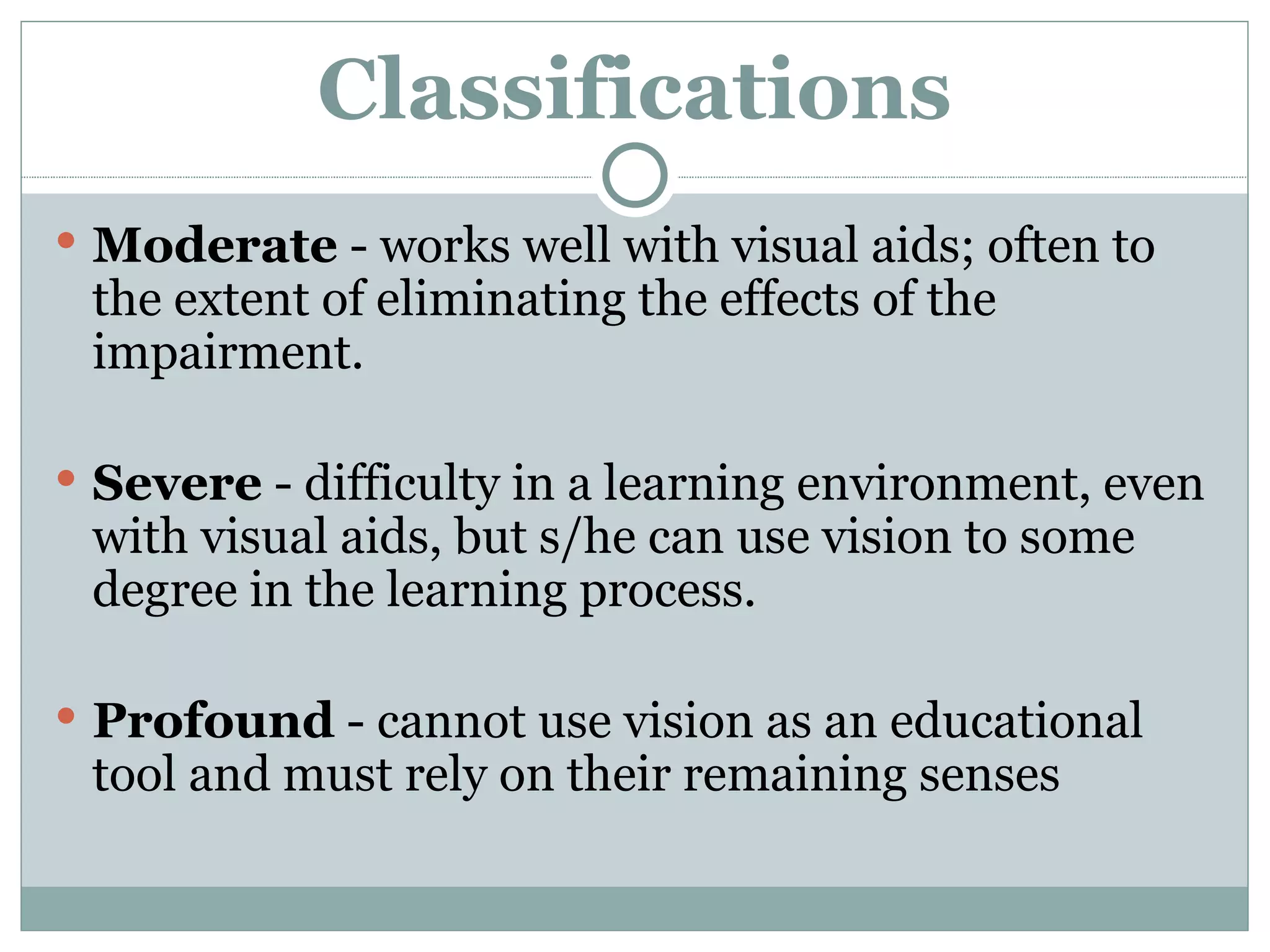 Visual impairment | PPT