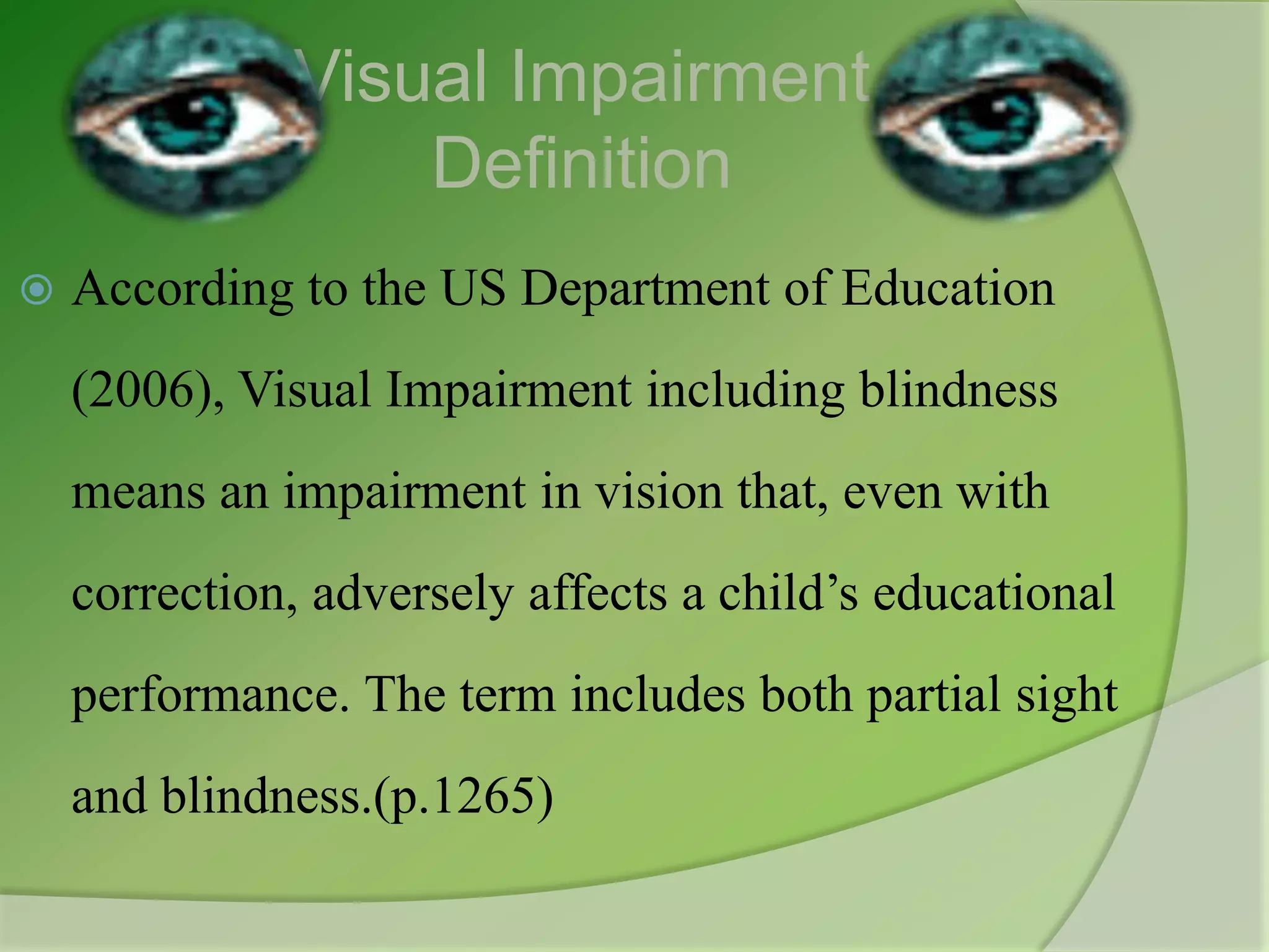 Visual impairment | PPT