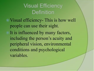 Visual impairment | PPTX