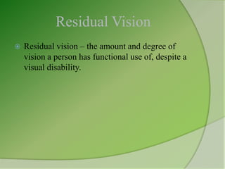 Visual impairment | PPT