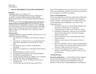 Visual impairment | DOCX | Eye and Vision Conditions | Diseases and ...
