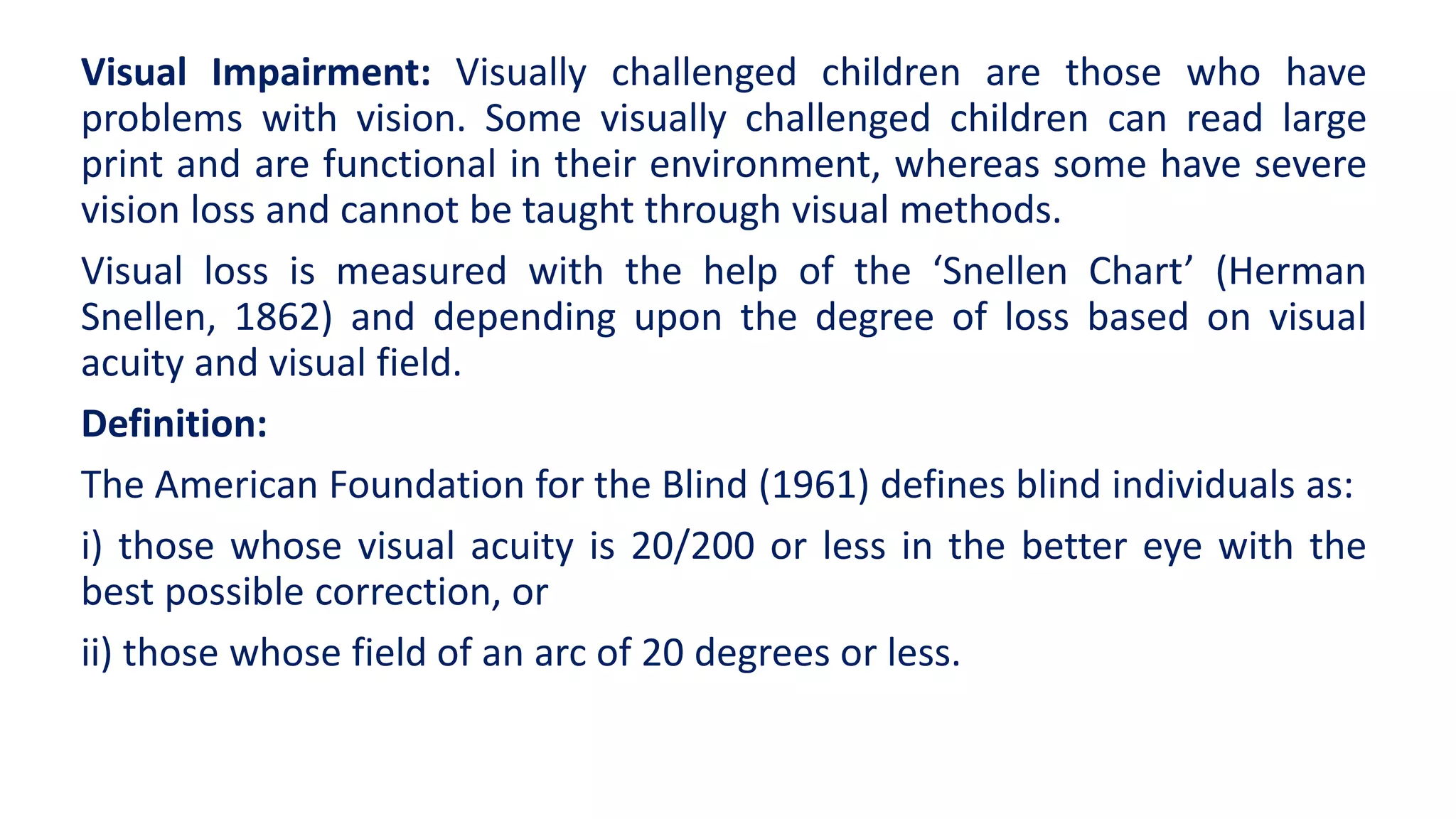 Visual impairment | PPTX