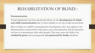 Nursing Management of visual impairment , | PPTX