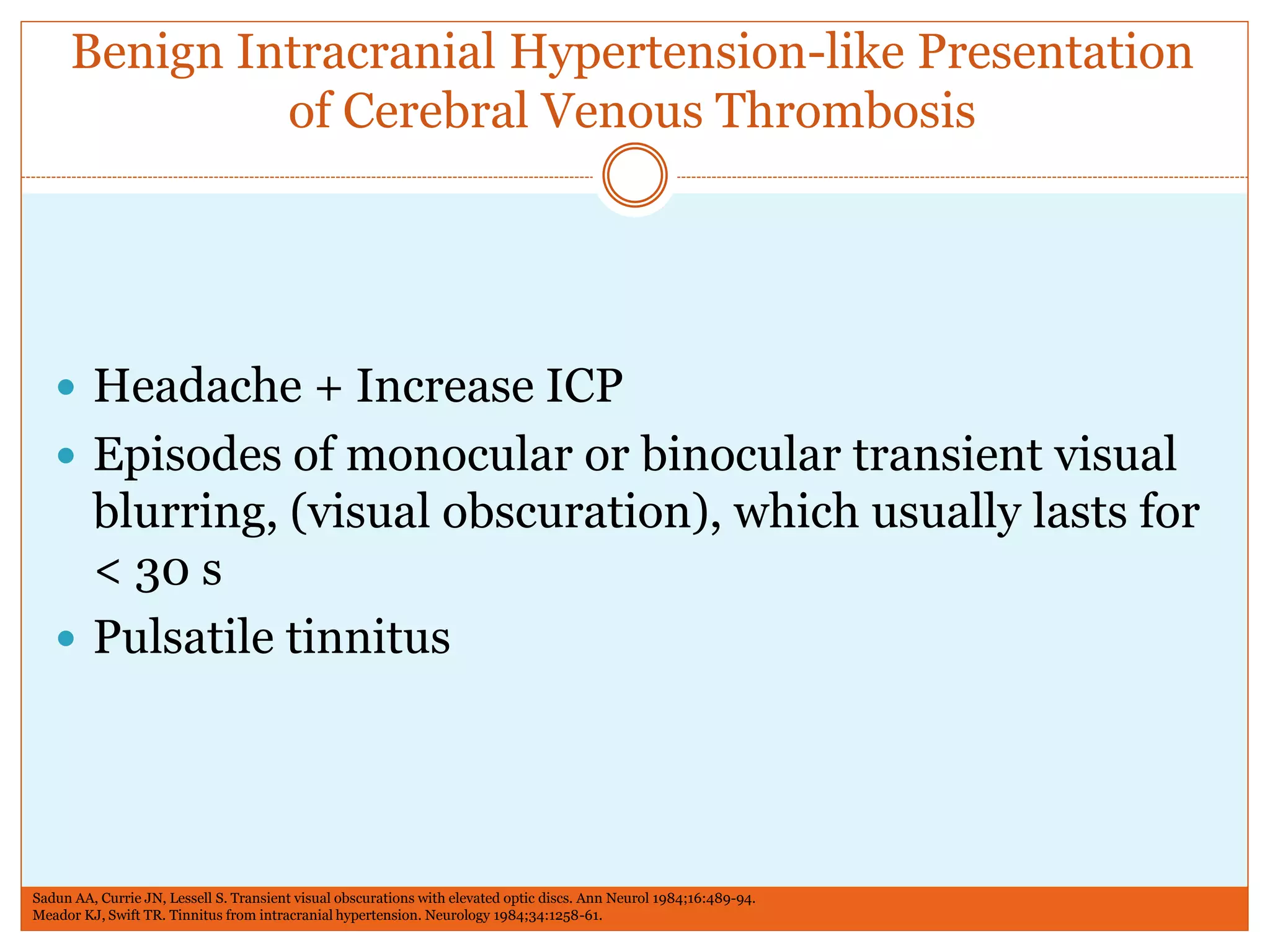 Visual Impairment in Cerebral Venous Thrombosis.pptx