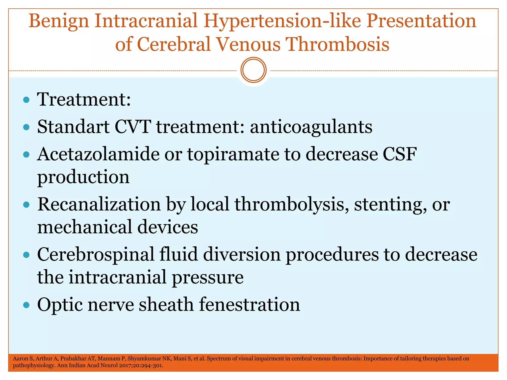 Visual Impairment in Cerebral Venous Thrombosis.pptx