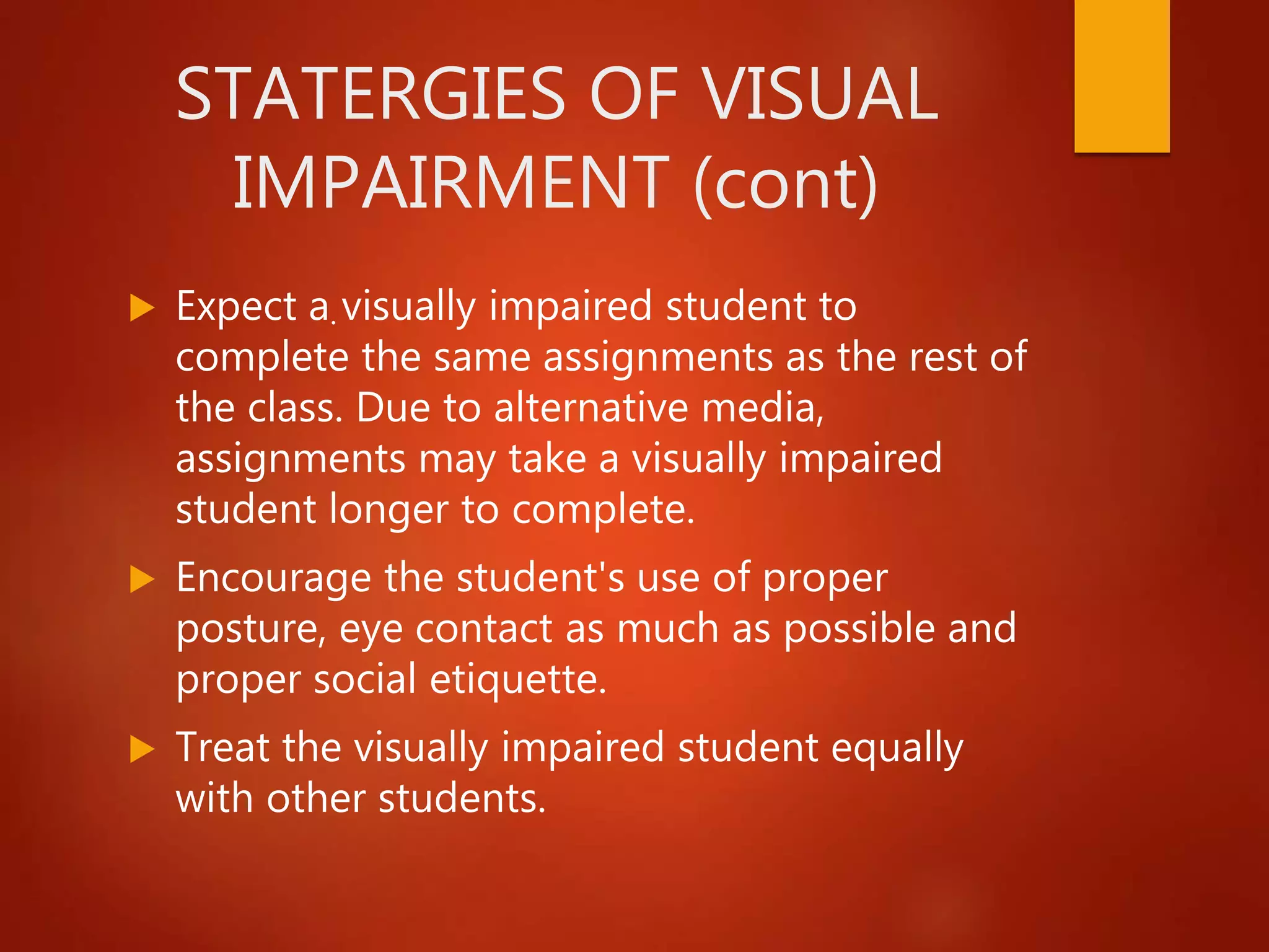 Visual impairment presentation 1 | PPTX