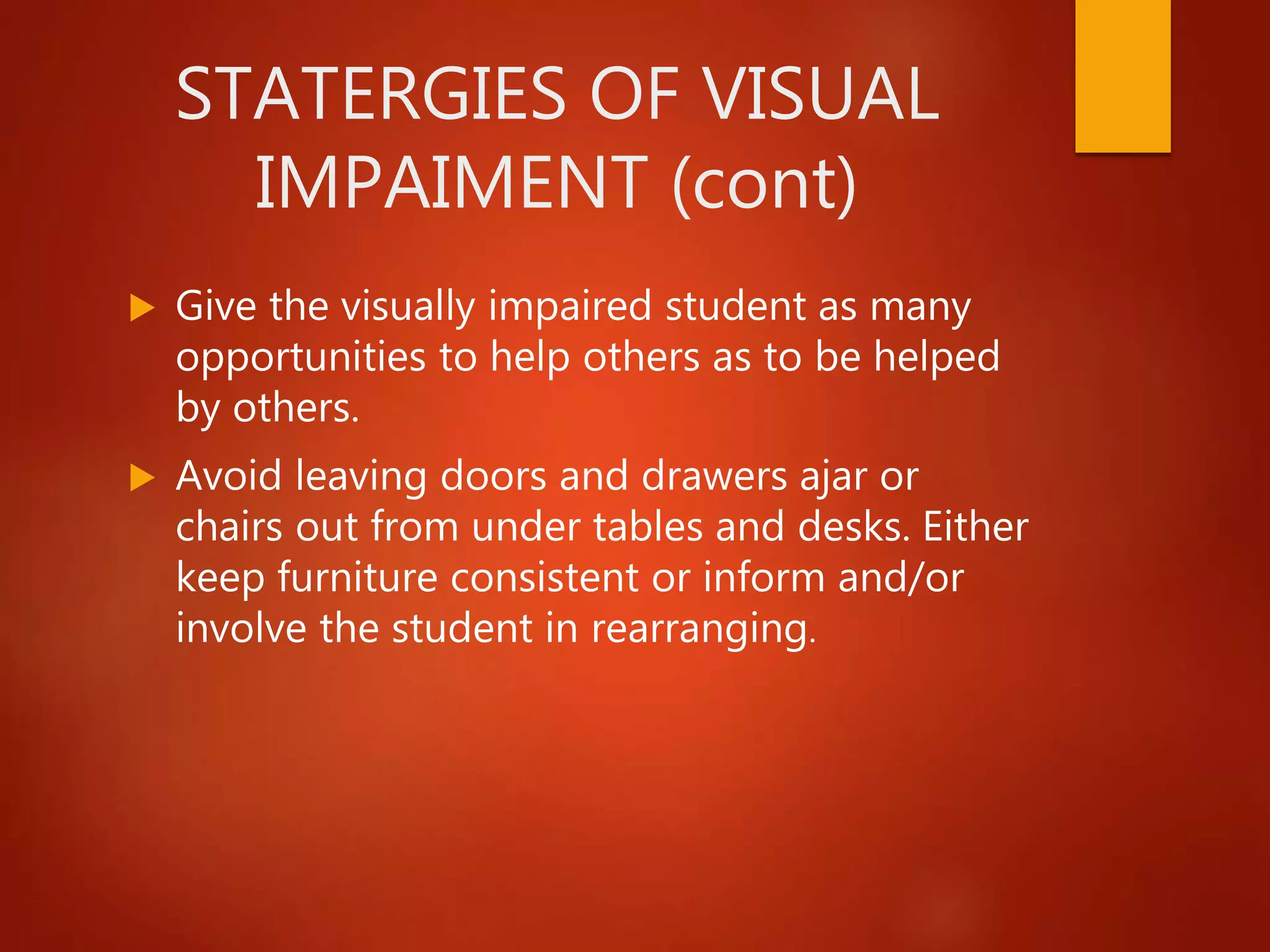 Visual impairment presentation 1 | PPTX