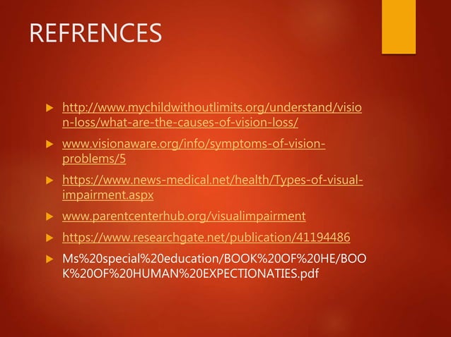 Visual impairment presentation 1 | PPTX | Eye and Vision Conditions ...