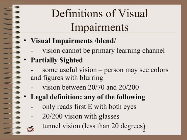 Visual impairments | PPT