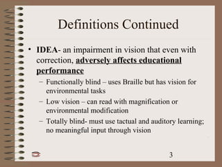Visual impairments | PPT