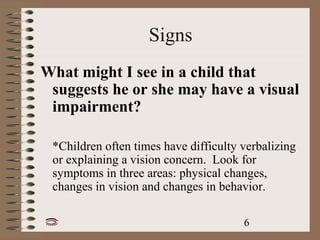 Visual impairments | PPT