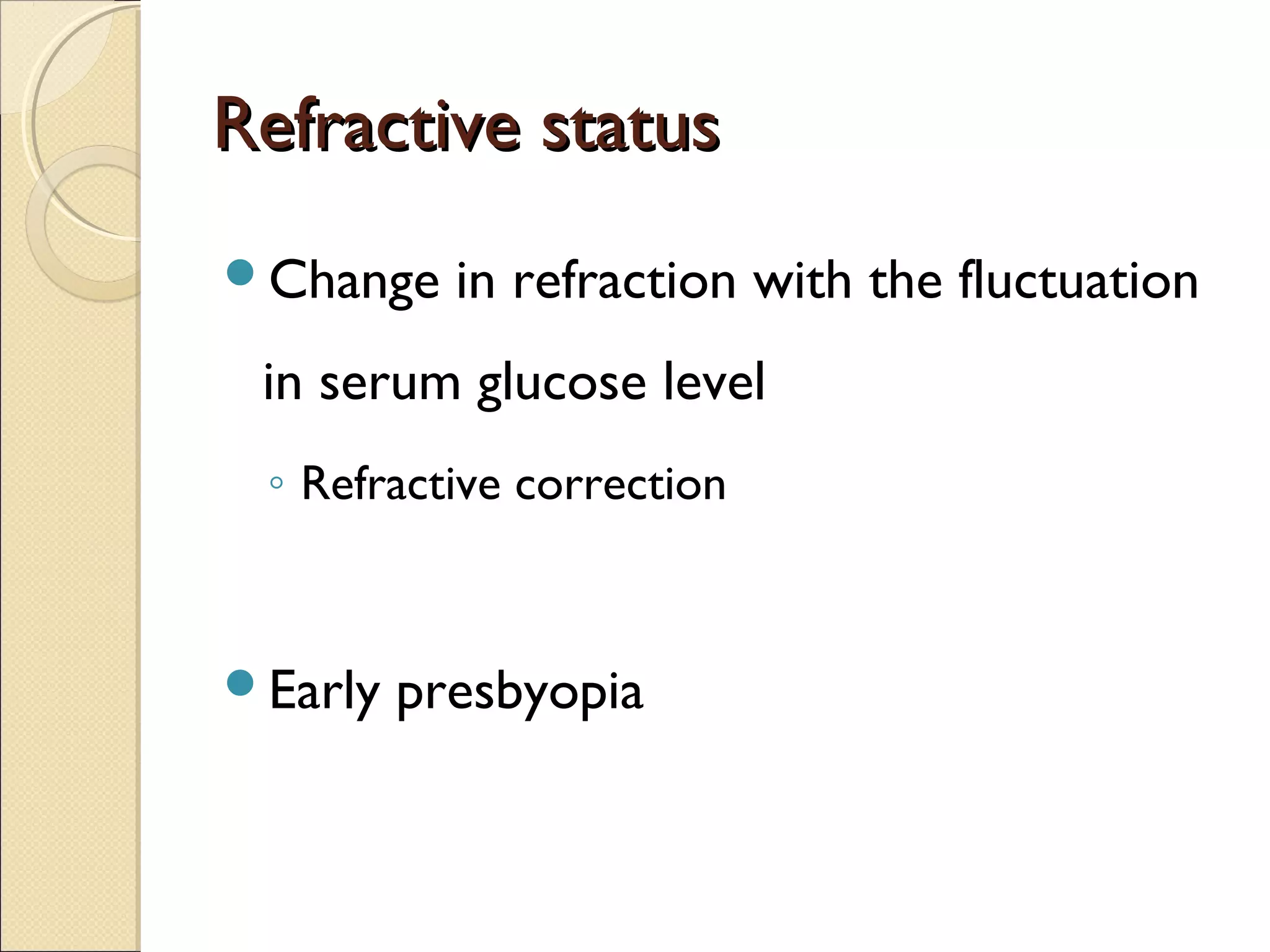 Visual Implication in Diabetes Mellitus | PPT