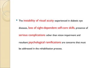 Visual Implication in Diabetes Mellitus | PPT