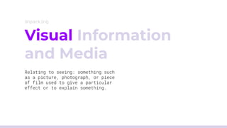 Visual Information and Media (UMAK Lecture) | PDF
