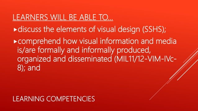 VISUAL INFORMATION AND MEDIA (PART 1) Definition Purpose and Importance ...
