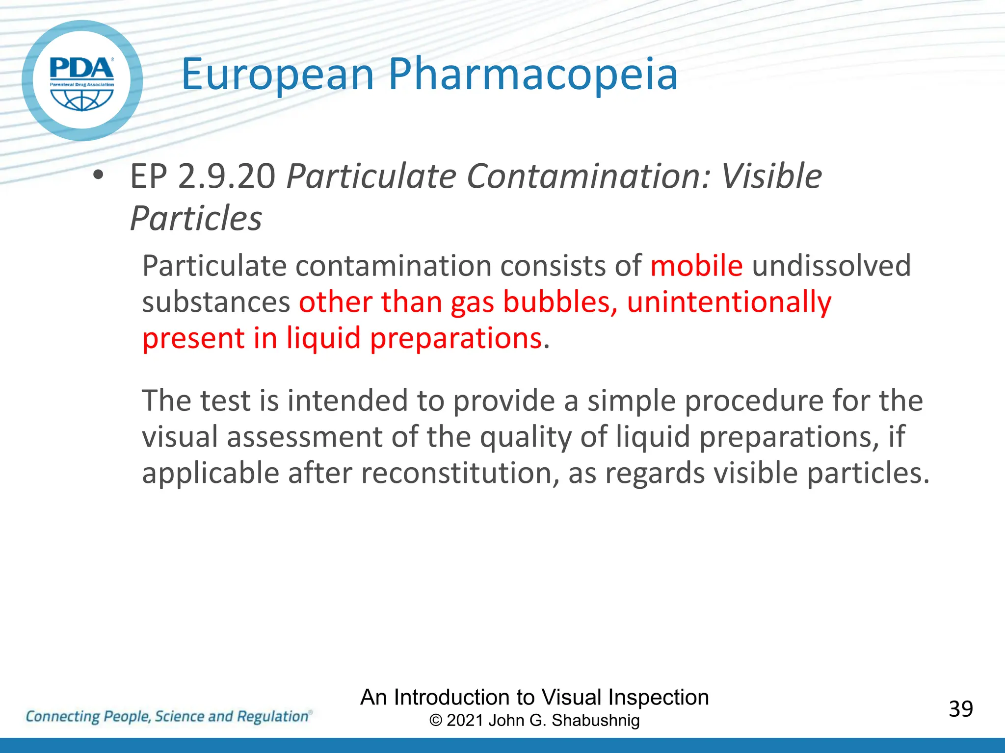 Visual inspection of parenteral dosage forms | PDF
