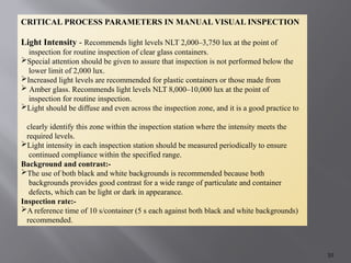 VISUAL INSPECTION ppt presentation good knowledge | PPTX