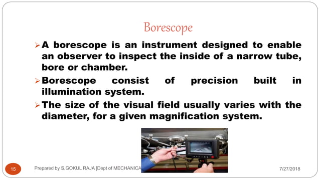 Visual inspection and optical aids for visual inspection application | PPTX