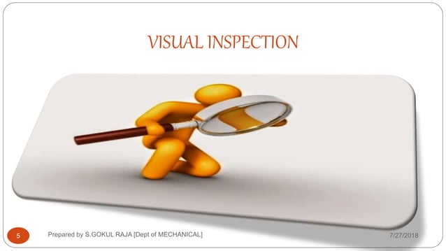 Visual inspection and optical aids for visual inspection application | PPTX
