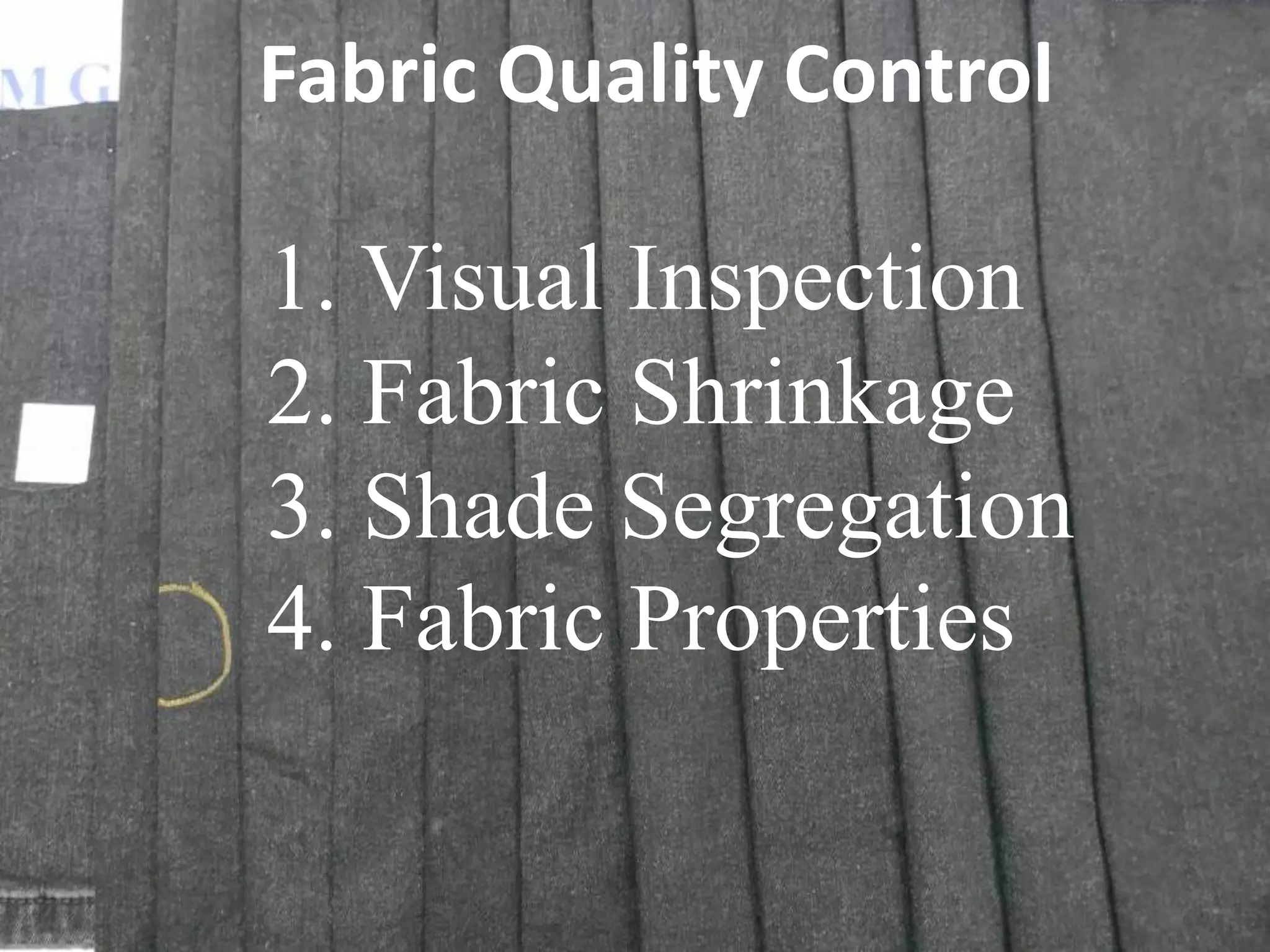 Visual inspection for fabric quality control | PDF