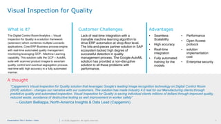Visual inspection for quality with google | PPTX
