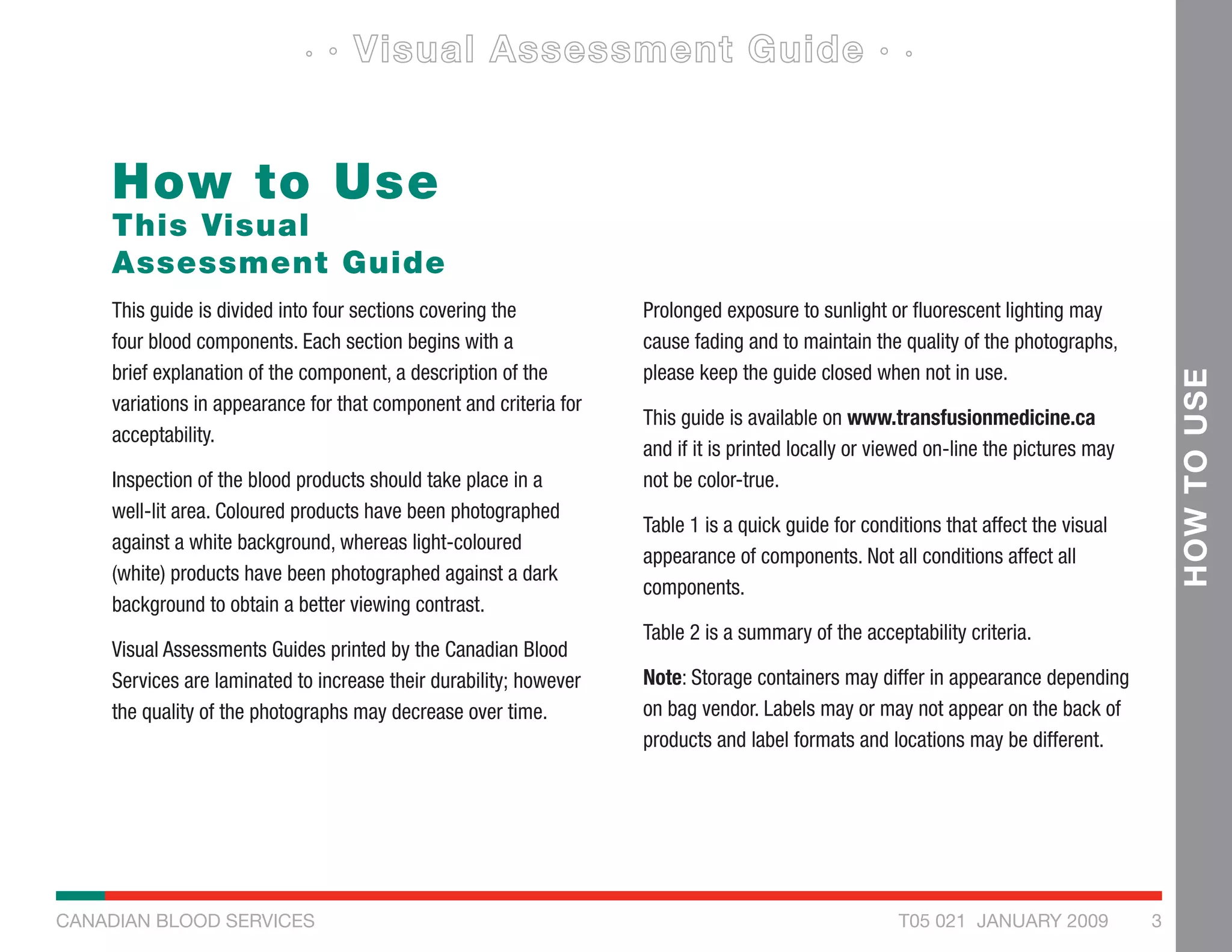 Visual inspection guide for blood compopnents | PDF