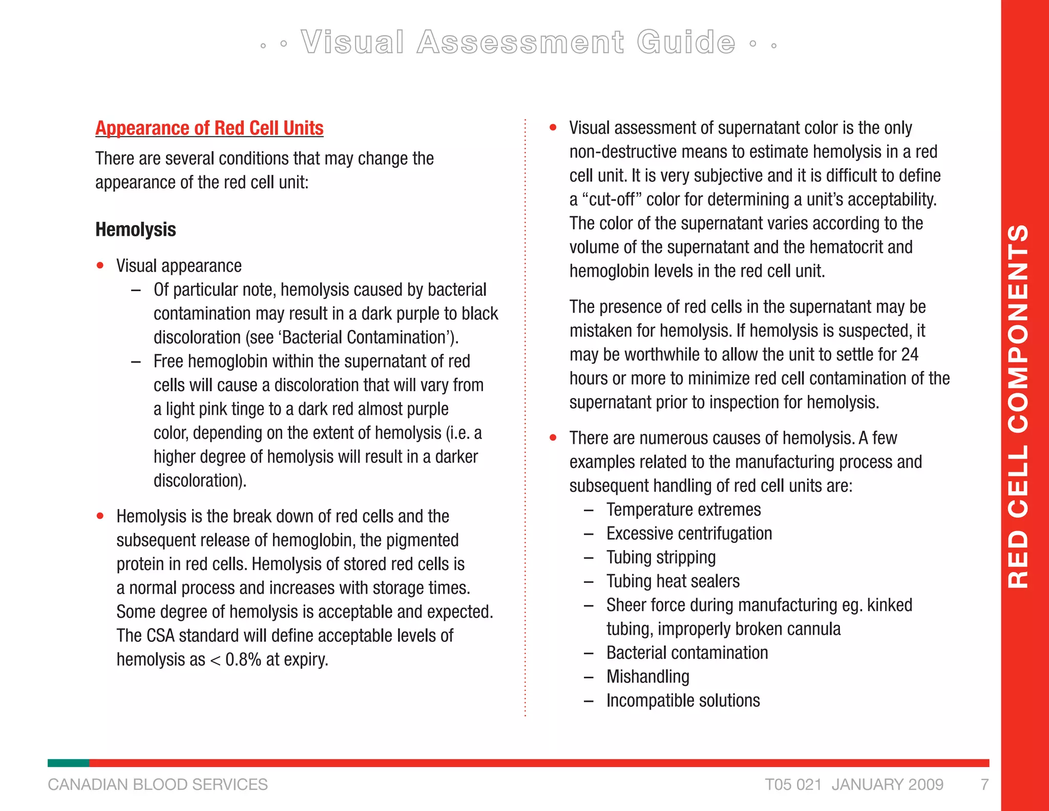 Visual inspection guide for blood compopnents | PDF