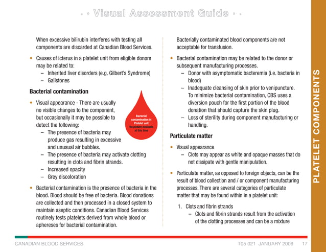 Visual inspection guide for blood compopnents | PDF