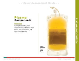 Visual inspection guide for blood compopnents | PDF