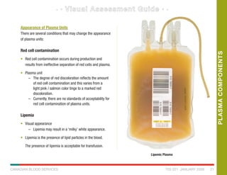 Visual inspection guide for blood compopnents | PDF