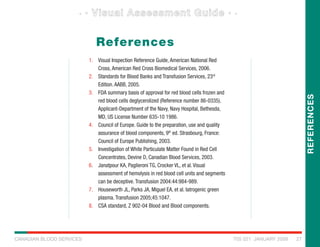 Visual inspection guide for blood compopnents | PDF