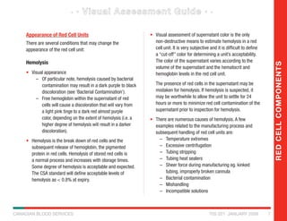 Visual inspection guide for blood compopnents | PDF