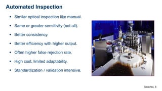Visual inspection of parenteral products | PPTX