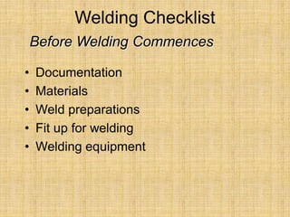 Visual Inspection of Welding Process | PPT