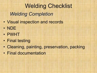 Visual Inspection of Welding Process | PPT