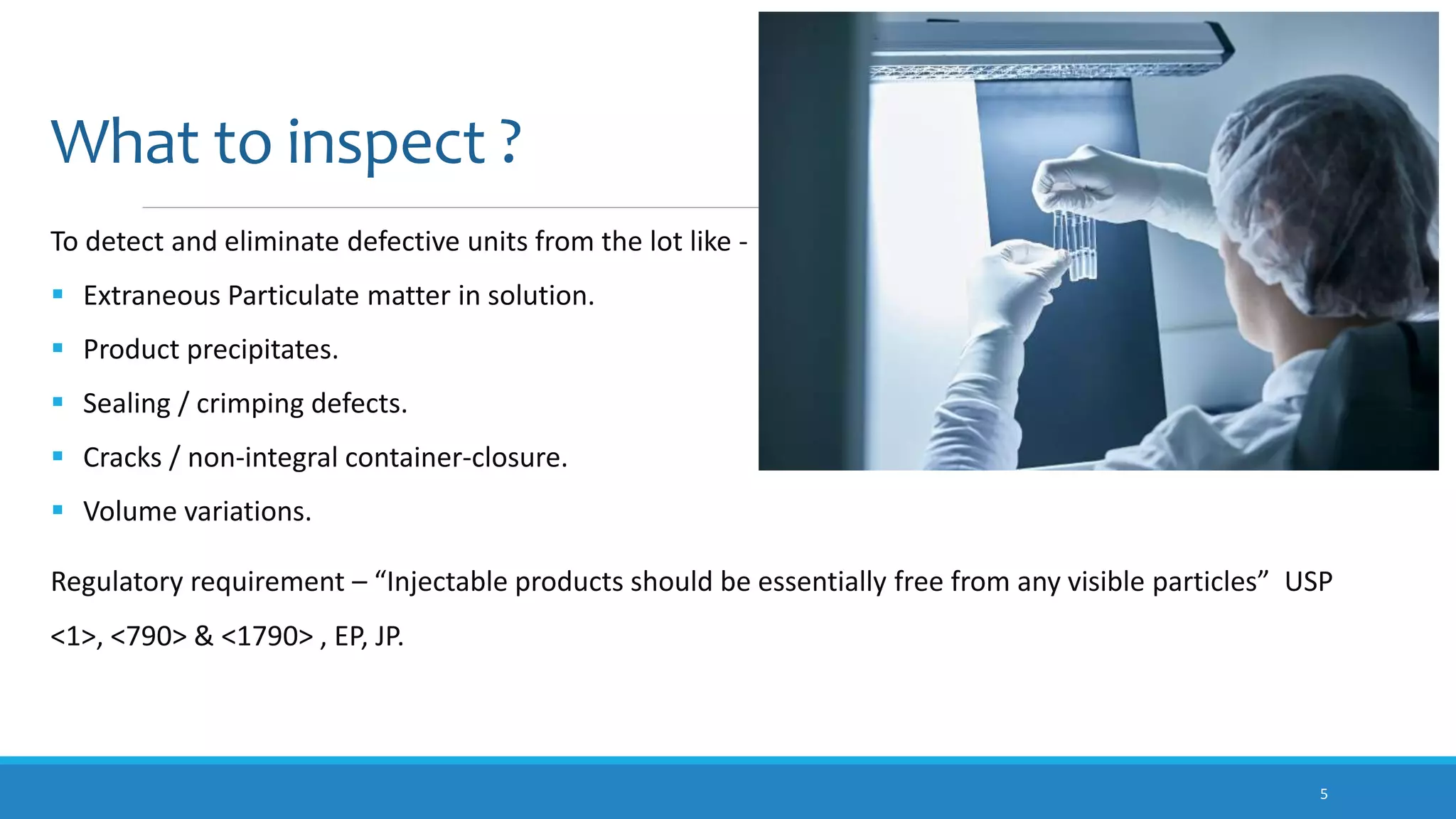 Visual Inspection of Parentetal Drug Products in Pharmaceutical Quality ...