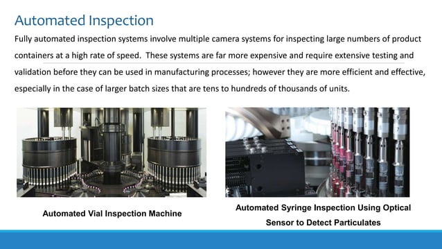 Visual Inspection of Parentetal Drug Products in Pharmaceutical Quality ...