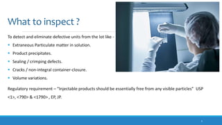 Visual Inspection of Parentetal Drug Products in Pharmaceutical Quality ...