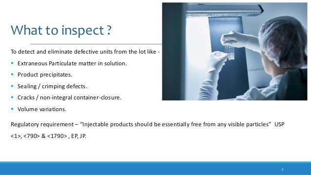 Visual Inspection of Parentetal Drug Products in Pharmaceutical Quali…