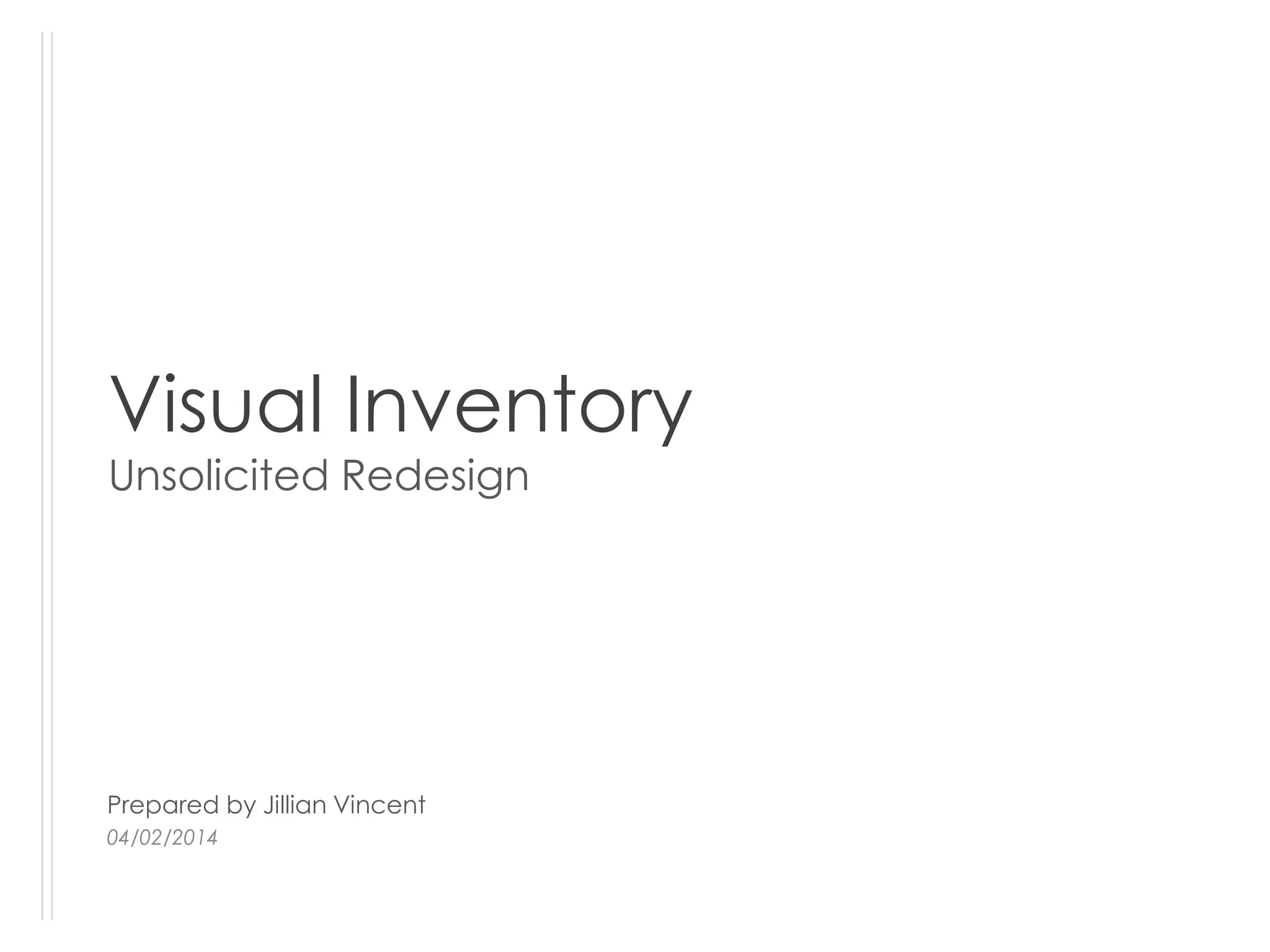 Visual inventory | PPT