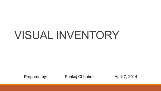 Visual inventory | PPT