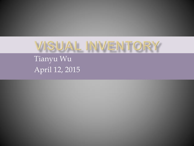 Visual inventory | PPT
