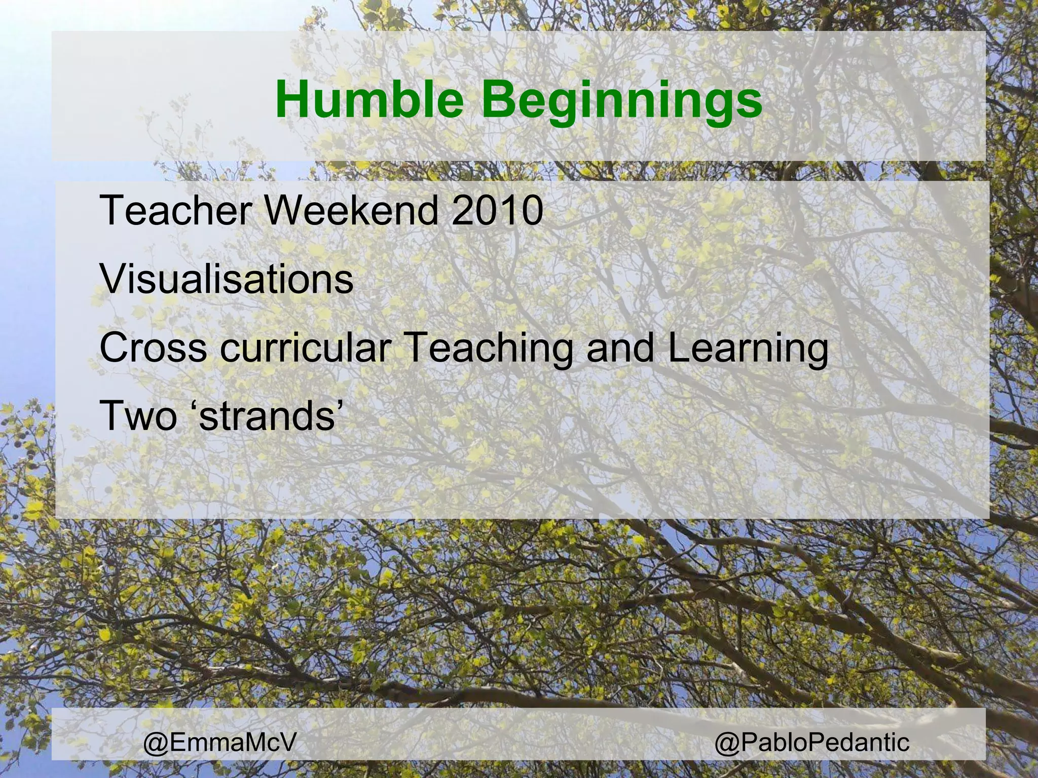 Visualisations a cross curricular approach | PPT