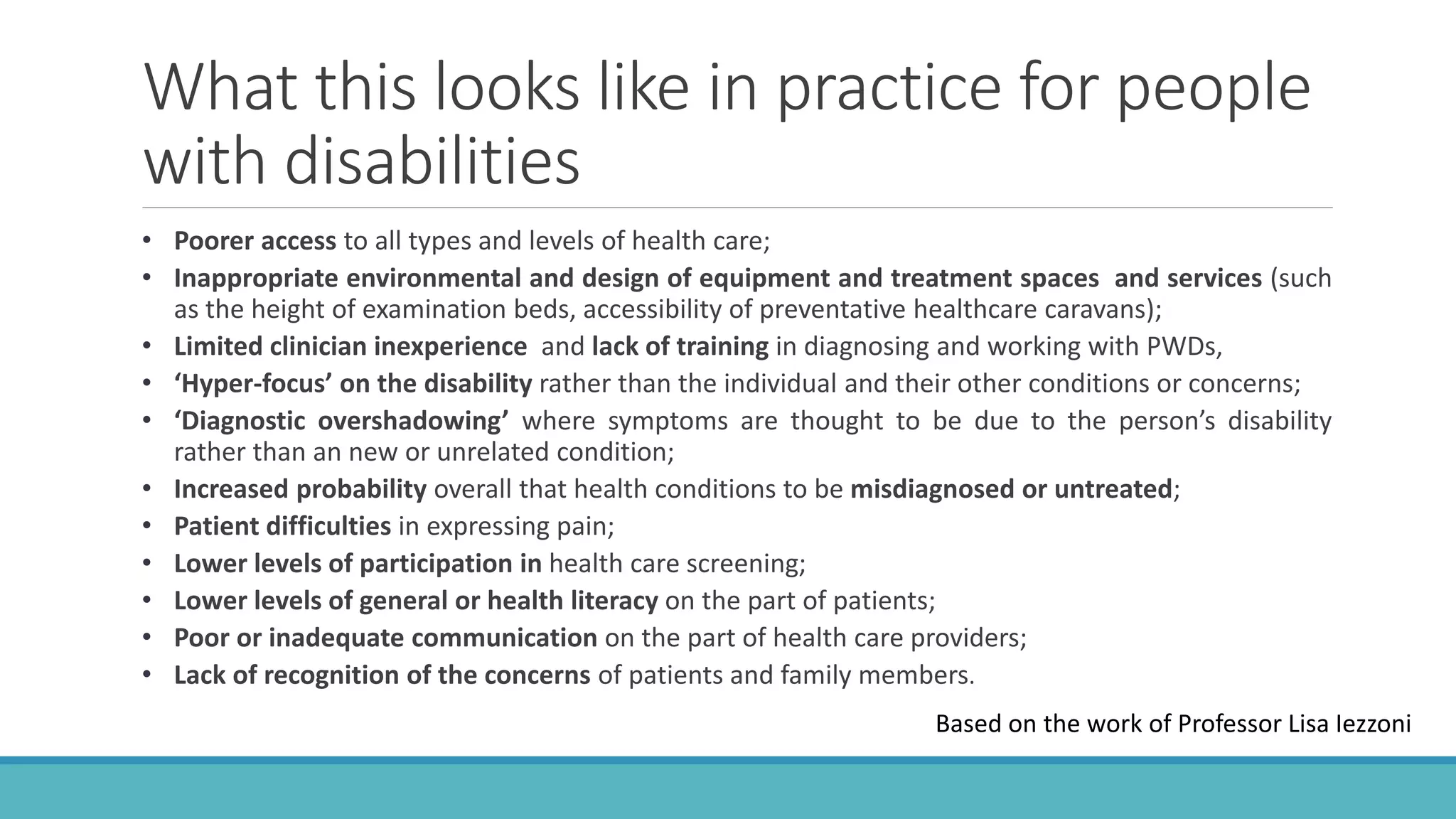 Visualising absent groups in healthcare | PPT