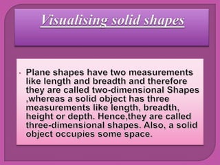 Visualising solid shapes | PPSX