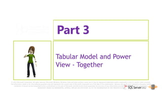 Visualising the tabular model for power view upload | PPT