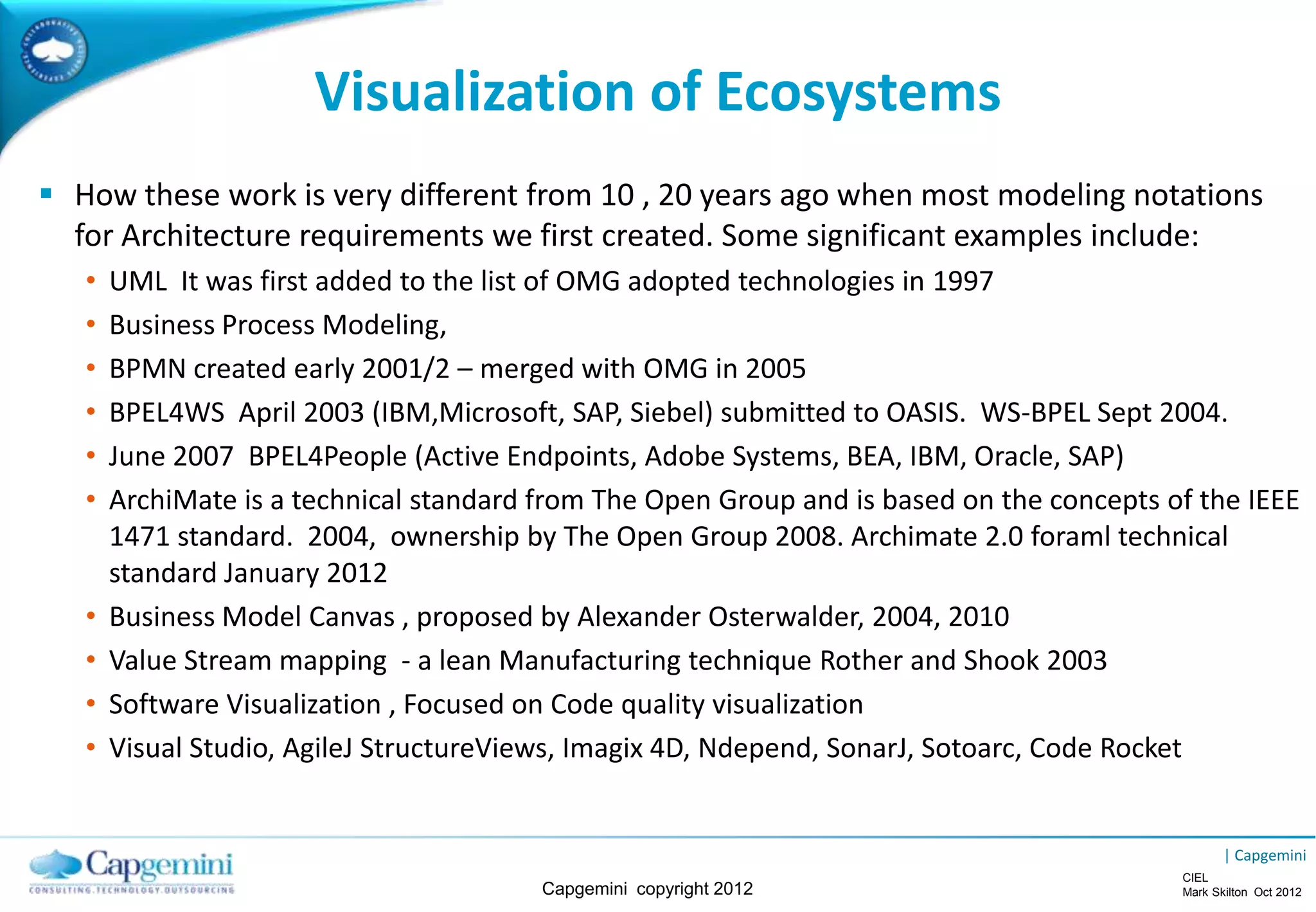 Visualization of an digital ecosystem capgemini m skilton v1 | PPT