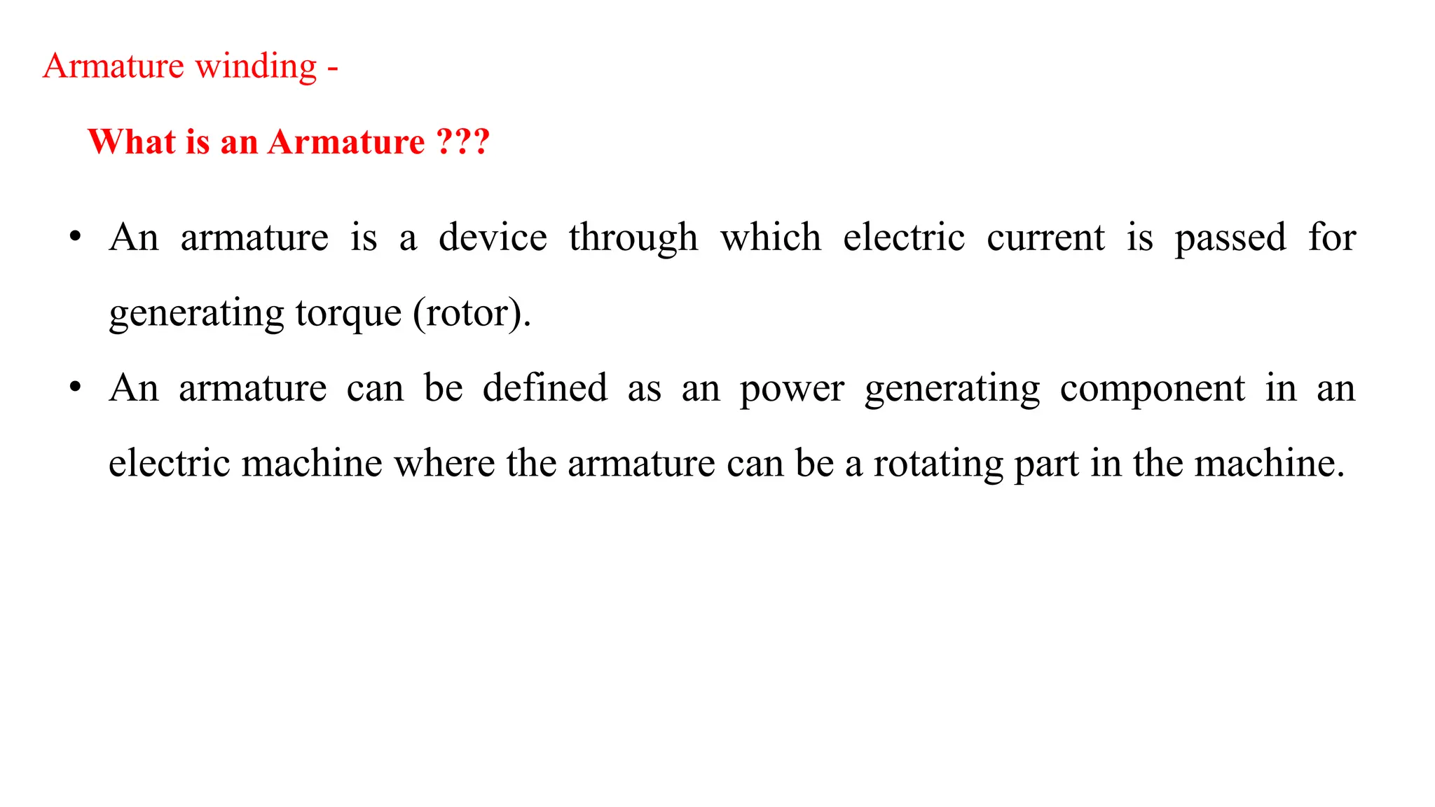 Visualization of magnetic field produced by the field winding ...